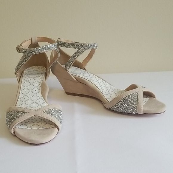 Hey Lady | Shoes | Heylady Blushslvrfancypants Wedgie Nwt Sz 8m | Poshmark